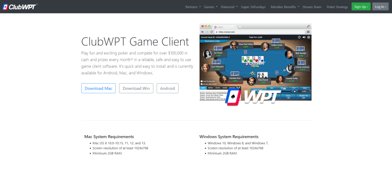 ClubWPT: Sweepstakes Poker Room : Pokeroff